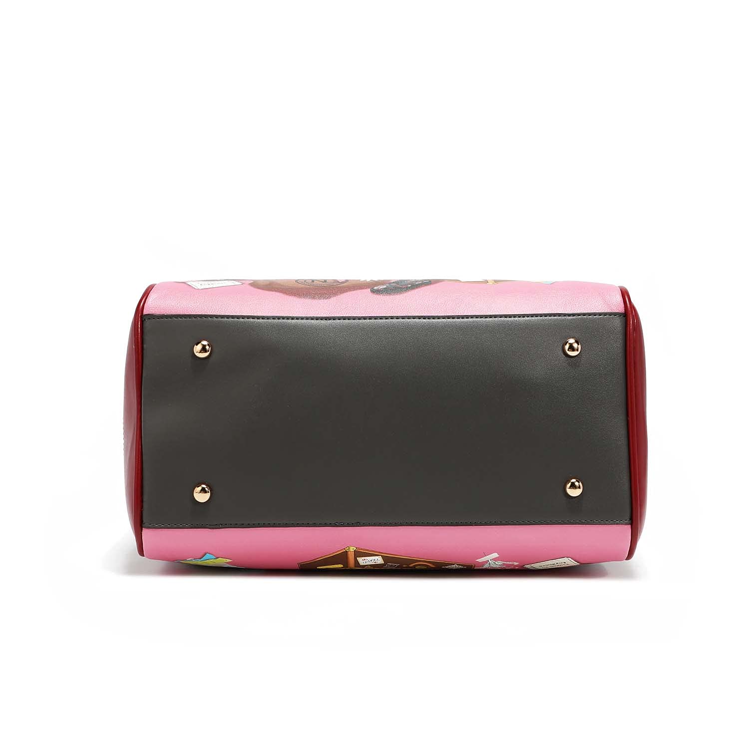 Nicole Lee Journey of Stephanie Boston Bag, Vegan Leather Medium Doctor Bag with Optional Crossbody Strap