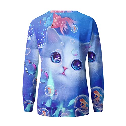 Casual Print Shirts Plus Size Casual Sport Tunic Tops Lightweight Loose Fit Sweatshirt Long Sleeve Blouse Tops