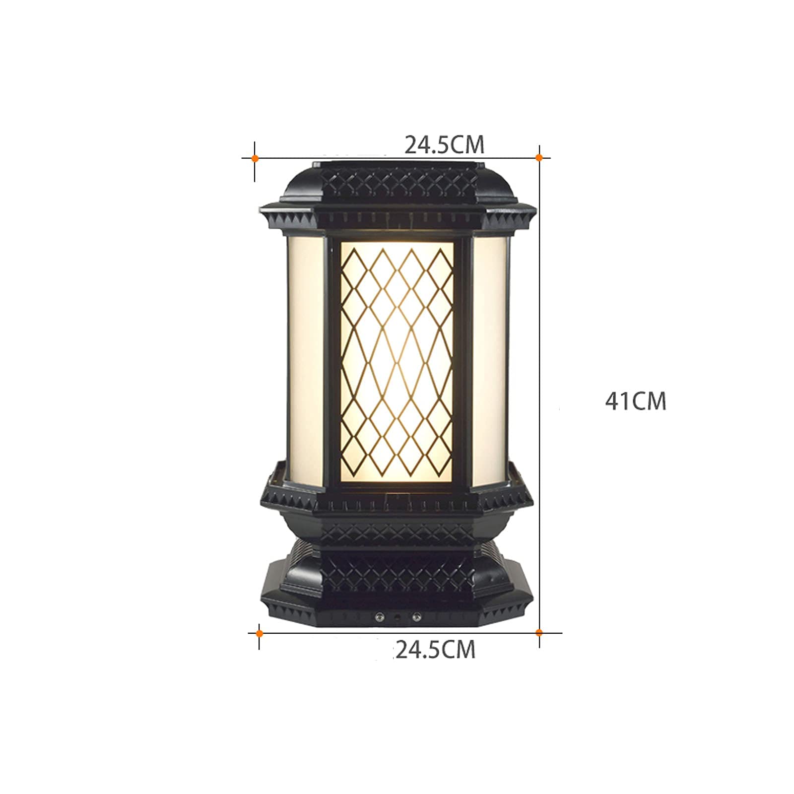 Post Lights LED Solar Stigma Headlight, Dual Purpose Waterproof Outdoor Pillar Lantern Modern Minimalist Garden Home Villa Column Lamp Decoration Patio Villa Balcony Gate Street Post Lighting