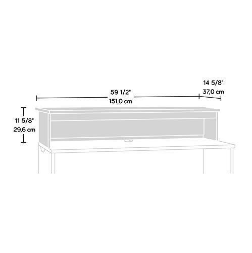 Sauder Via Hutch, L: 59.45" x W: 14.57" x H: 11.65", Classic Cherry Finish