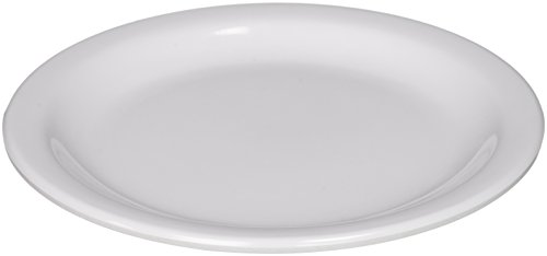 Winco MMPR-6W Round Melamine Plate, 6.5-Inch, White ( 12 Count ),Medium