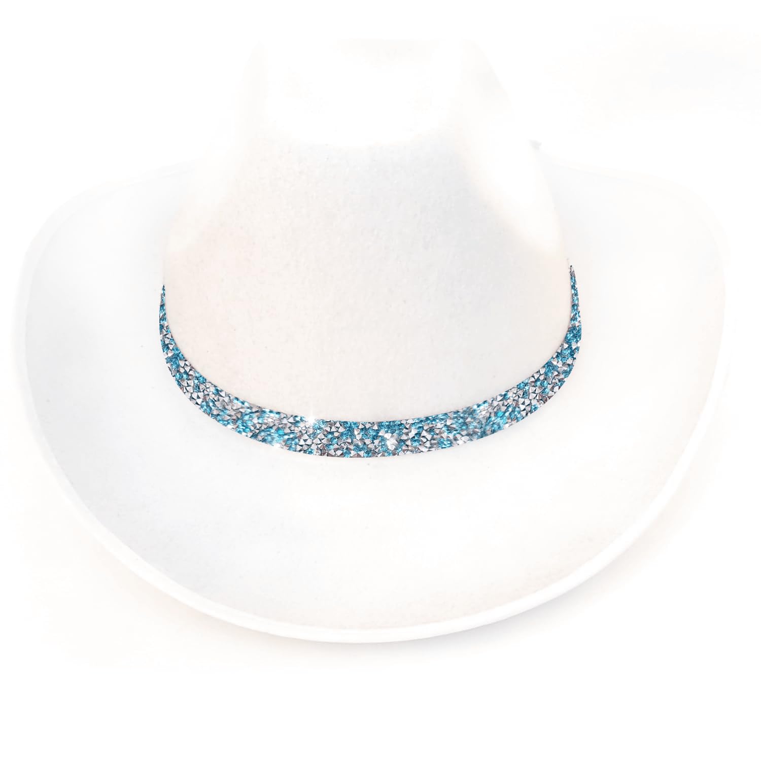 CEXDEXIONC Cowboy Hat Band for Woman Pink Crystal Rhinestone Cowgirl Hat Band Bling Hat Accessories Adjustable Size Gift Boxed