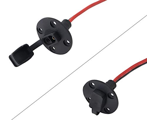 CERRXIAN 60cm 10 AWG SAE to SAE 2 Pin Quick Disconnect with Cap Power Automotive Panel Extension Cable with Screw Holes for Solar Panels Battrey