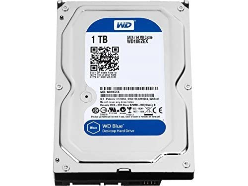 Western Digital 3.5-Inch 7200 RPM SATA 6 Gb/s 64 MB Cache 1 TB Desktop Hard Drive, Blue (WD10EZEX)