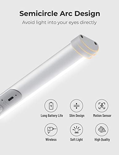 Joyzy Automatic Motion Sensor Lighting with Eye-Protection Design Closet Light, LED for Wireless Lighting Pantry Light, Rechargeable Night Lighting for Cabinet Light(100Lumen, 6000k 80+CRI)