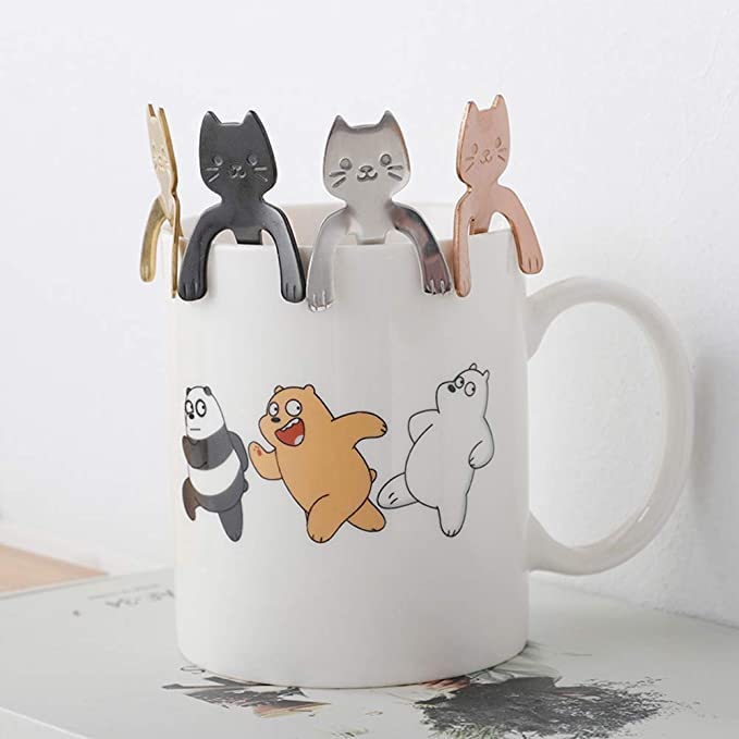 Eternal Spirit Beauty 4 in 1 Coffee, with GANODERMA (REISHI) β Pack of 2. Bonus 1 Stainless Steel Cute Mini Cat Spoon, Assorted Colors