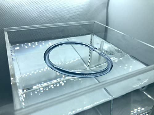 Invisible Feeding Ring (Customizable and Auto-Leveling) Food Portal for Floating Plant Aquariums and Fish Tanks (Standard 2.5" Feeding Ring)