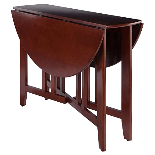 Winsome Wood Alamo, , Double Drop Leaf, Round Table Mission, Walnut, 42-Inch/ 41.97 in x 41.97 in x 29.65 in