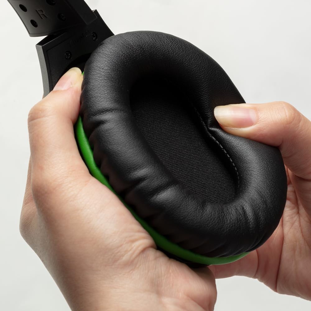 HyperX CloudX Stinger Official Xbox Licensed Wired Gaming Headset Memory Foam Steel Sliders Swivel-to-Mute Noise-Cancellation Microphone for Xbox Series X|S, Xbox One Headphone Black Green (Renewed)