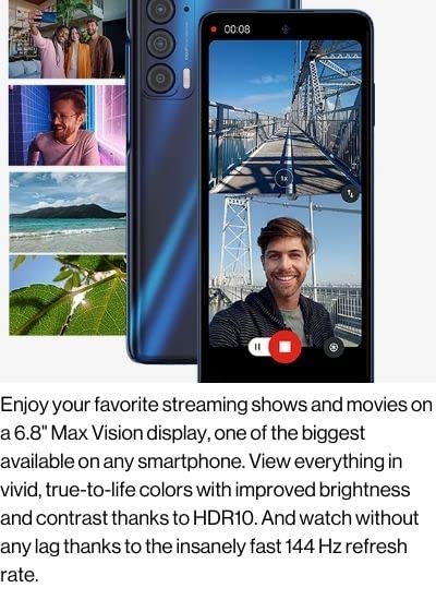 Motorola Moto Edge 5G UW 256gb Nebula Blue for Verizon (Renewed)