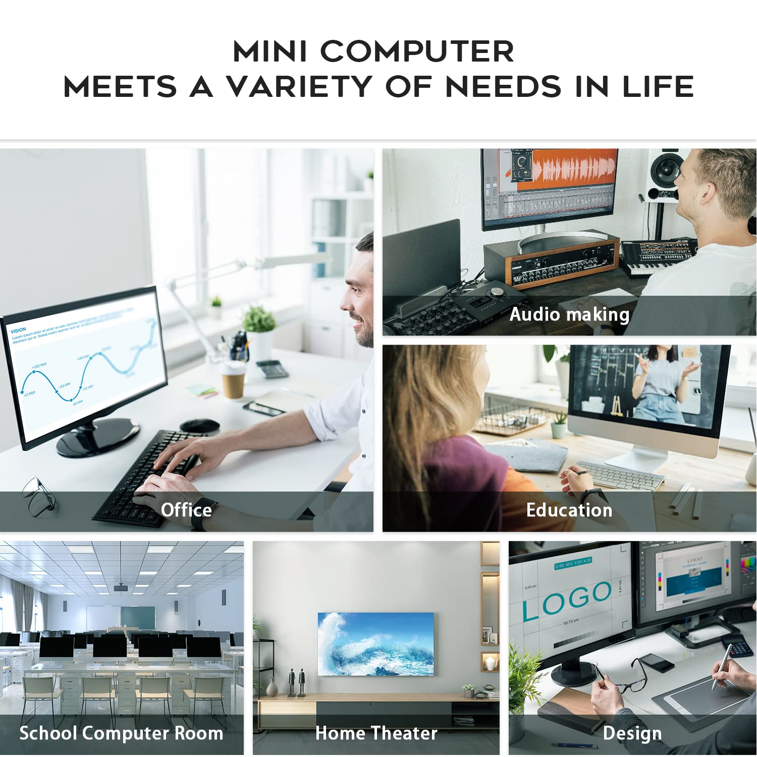 Beelink Mini PC, Mini S Intel 11th Celeron N5095(4C/4T, Up to 2.9GHz), 8GB DDR4 RAM 128GB SSD, Mini Desktop Computer Support Dual HDMI 4K UHD Output/WiFi5/BT4.0/Gigabit Ethernet for Family-NAS/HTPC