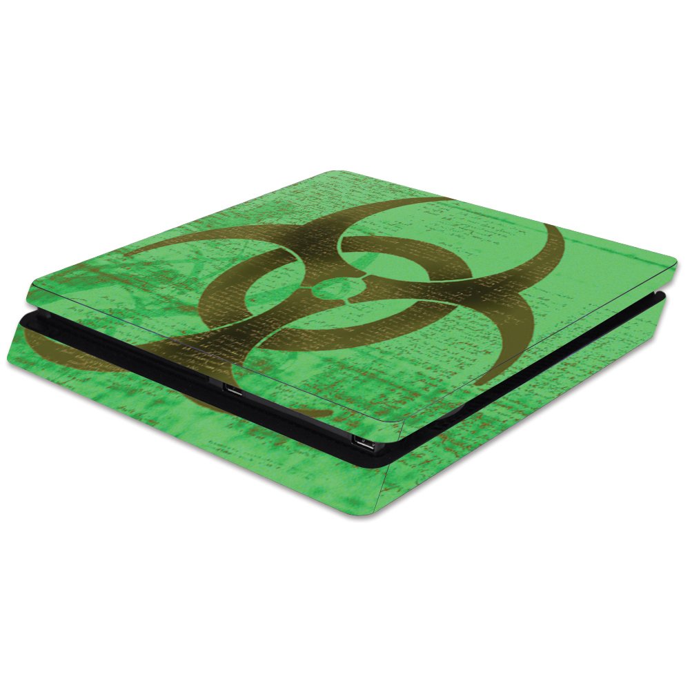 MightySkins Skin Compatible with Sony PS4 Slim Console - Biohazard | Protective, Durable, and Unique Vinyl Decal wrap Cover | Easy to Apply, Remove, and Change Styles | Made in The USA