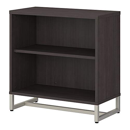 Bush Business Furniture Method 2 Shelf Bookcase Cabinet in Storm Gray