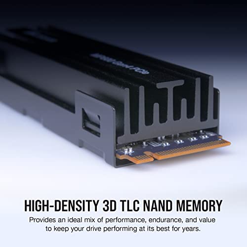 Corsair Force Series MP600 500GB Gen4 PCIe x4 NVMe M.2 SSD (Up to 4,950MB/s Sequential Read and 2,500MB/s Sequential Write Speeds, High-Density 3D TLC NAND, M.2 2280 Form Factor) Black