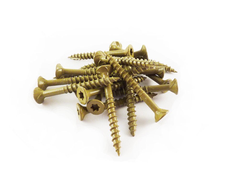 WoodPro Fasteners AP10X4-1 Number-10 by 4-Inch All Purpose Wood Construction Screws, T25, 1-Pound Net Weight, 54-Piece , Gold