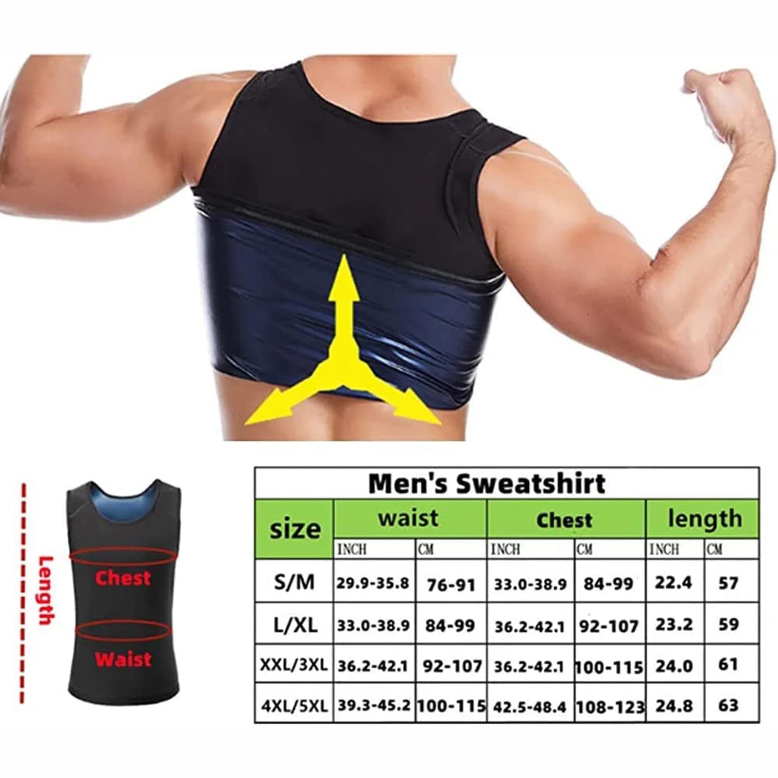 CGTFY Gynecomastia Compress Tank Top, Compression Tank Top Men Chest Compression Shirt, Compression Vest for Men (A,L/XL)