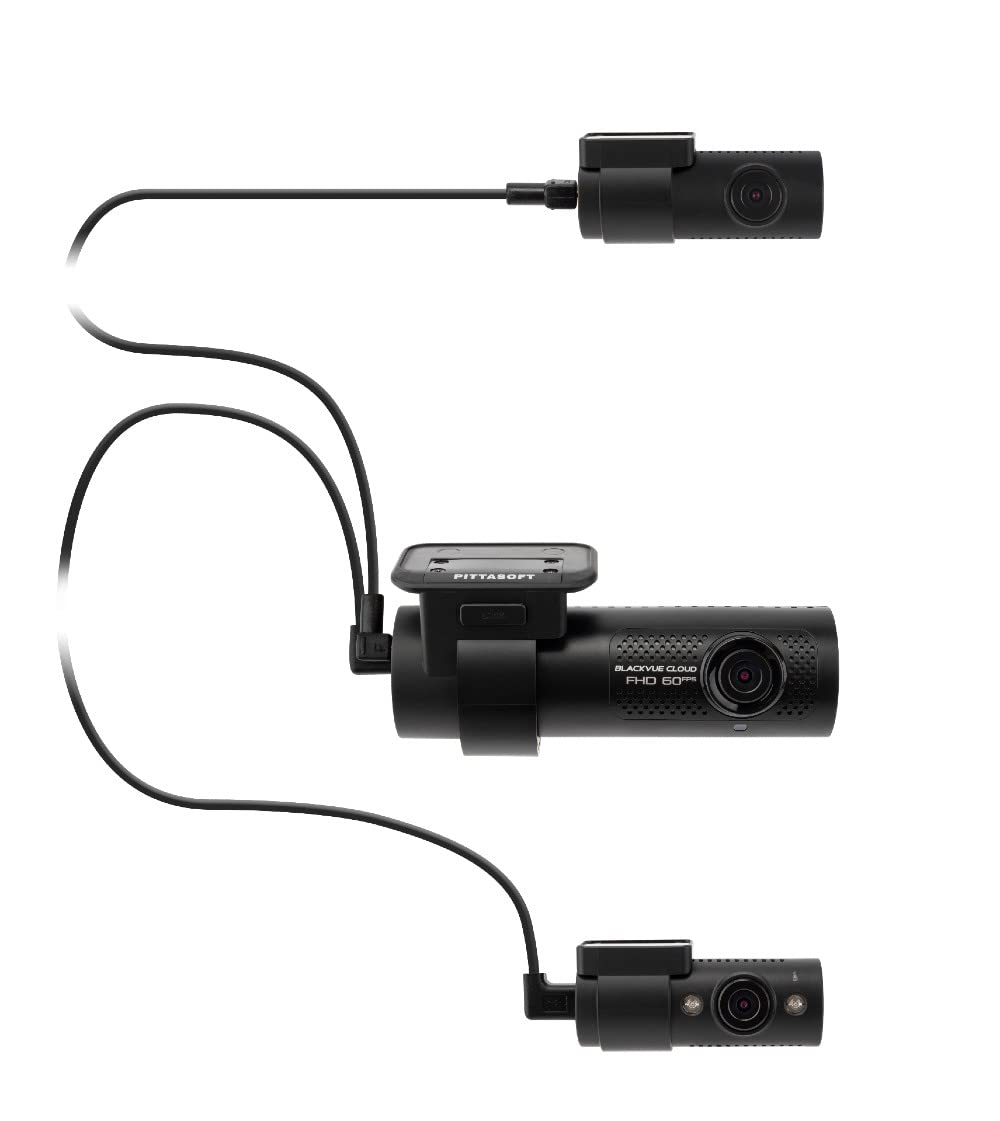 BlackVue DR750X-3CH Plus with 32GB microSD Card | Dual FHD + HD Triple Channel Cloud Dashcam | Cloud Connectivity | Mobile Hotspot and LTE via Optional LTE Module