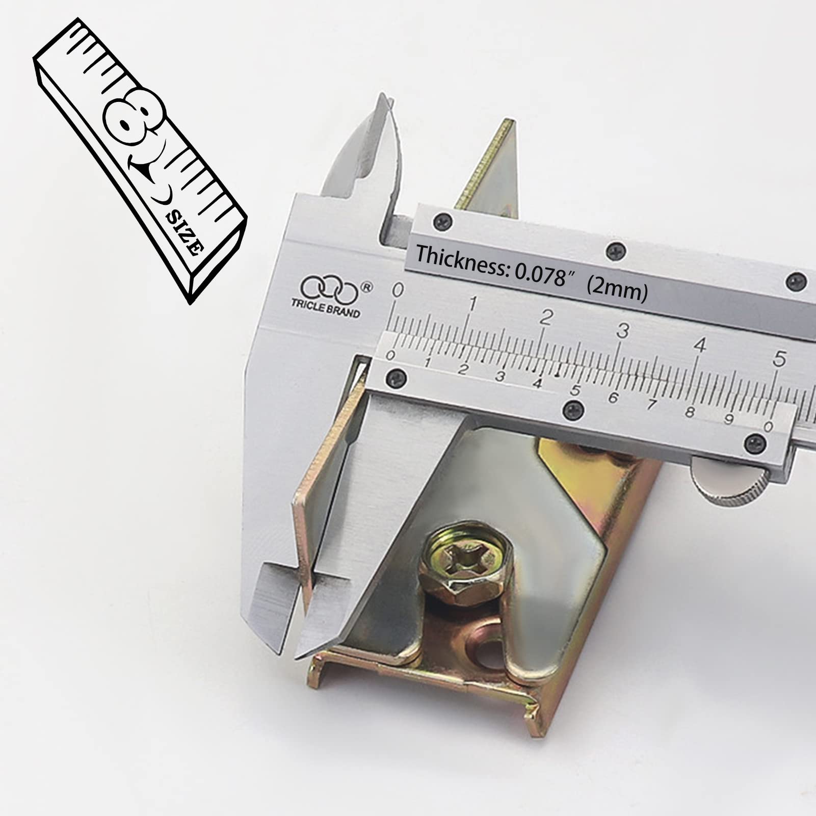 Bed Frame Hardware Bed Rail Brackets - Wooden Bed Frame Connectors with Screws for Headboards Footboards - Heavy Duty Non-Mortise Bed Rail Fittings(Set of 4)