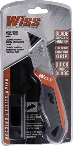 Crescent Wiss Quick-Change Folding Blade Utility Knife - WKF2, Black