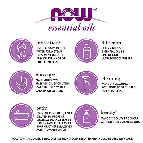NOW Essential Oils, Oregano Oil, Comforting Aromatherapy Scent, Steam Distilled, 100% Pure, Vegan, Child Resistant Cap, 2-Ounce