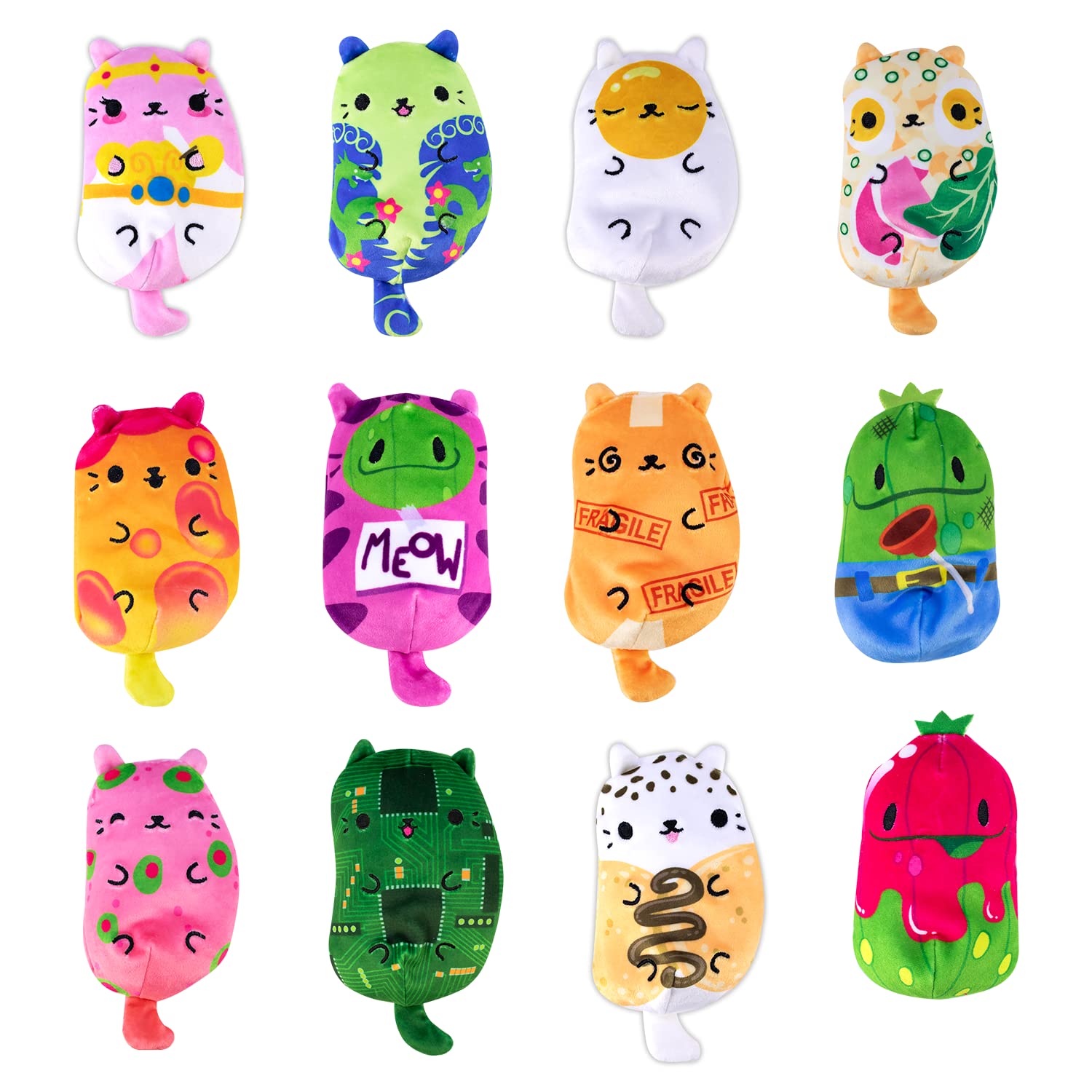 Cats vs Pickles 2pk Mystery Bags Gold Wave 4 inch Bean Filled Plushies