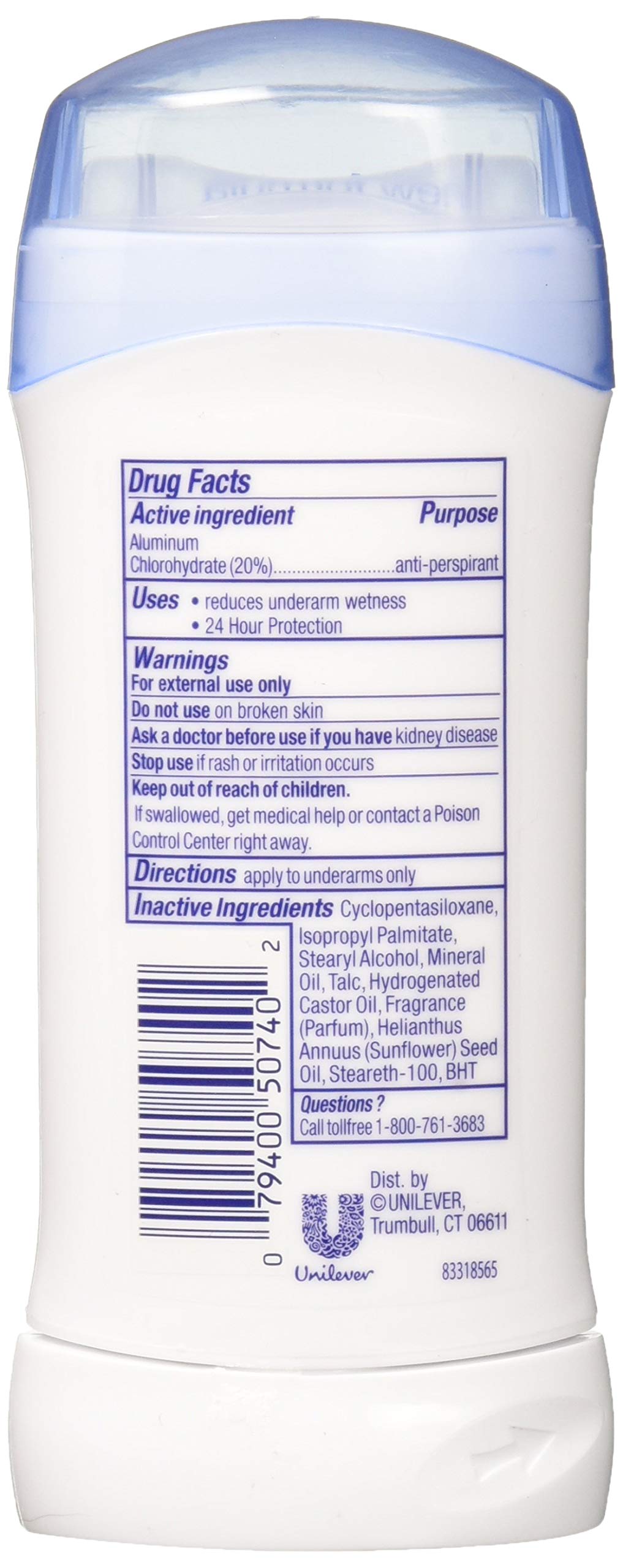 ZDove Anti-Perspirant Deodorant - Sensitive Skin, 2.60 Oz (Pack of 3)