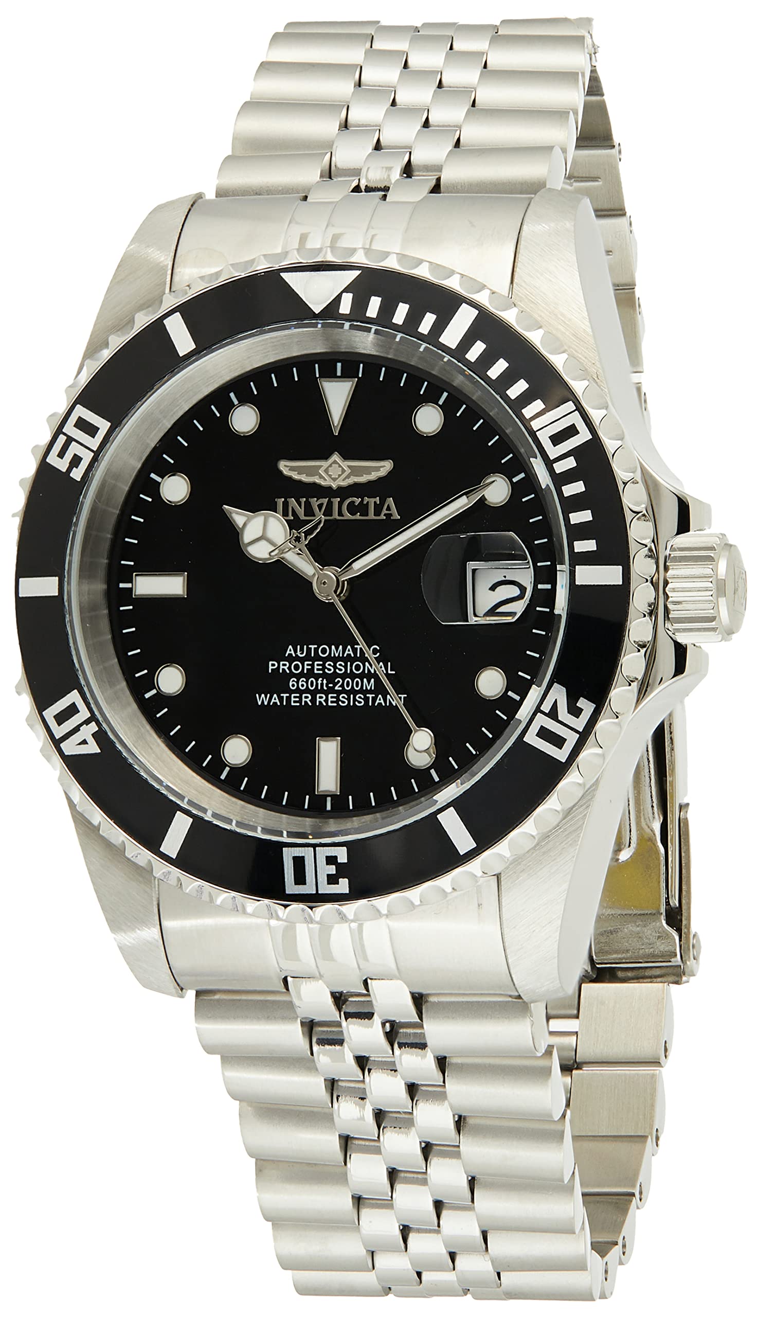 Invicta Men's Pro Diver Automatic Watch with Stainless Steel Band (Model: Silver)