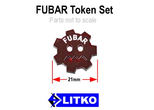 LITKO FUBAR Tokens, Translucent Red (10)