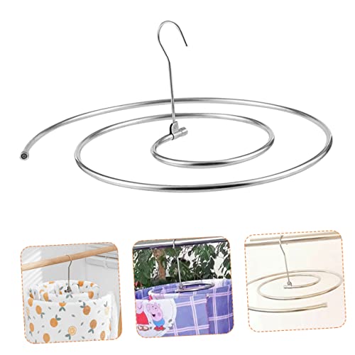 GARVALON Bed Linen Drying Rack Collapsible Clothing Rack Laundry Drying Rack Collapsible Folding Hangers 2pcs Blanket Hanging Rack Blanket Dryer Rack Spiral Sheet Dry Hanger Blanket Rack