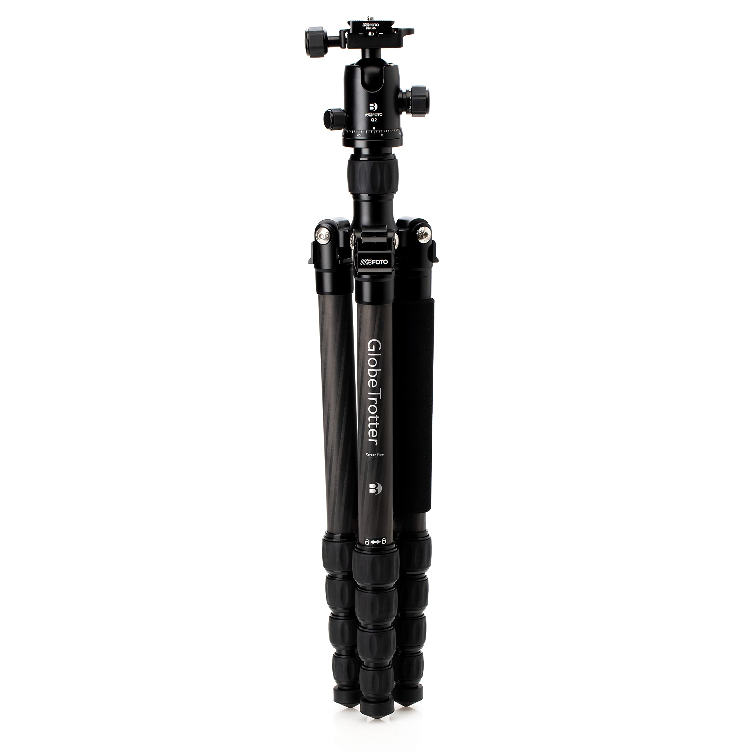 Benro MeFOTO Globetrotter Travel Tripod, Ballhead and Monopod in Black, 2 Series Carbon Fiber Legs, 4 Leg Sections, Twist Leg Locks, Padded Carrying Case (BMGTCBLK)