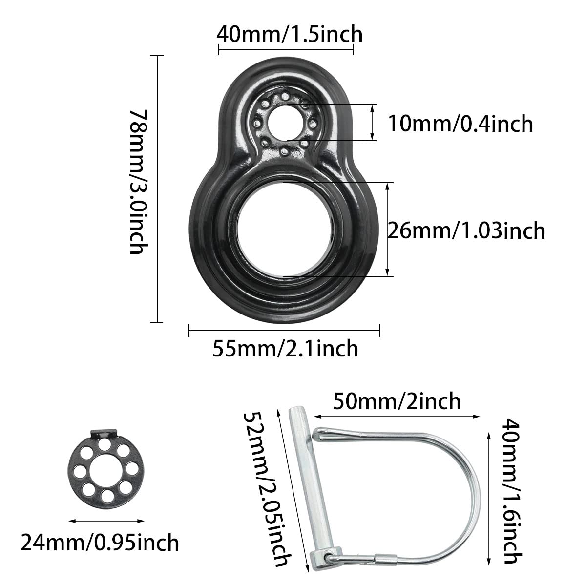 Bike Coupler ITROLLE Flat and Angled Coupler for Instep Bike Trailers Bicycle Trailer Coupler