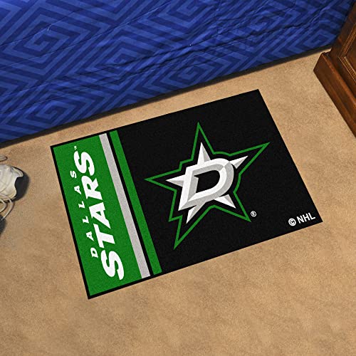 FANMATS 19261 Dallas Stars Starter Mat Accent Rug - 19in. x 30in. | Sports Fan Home Decor Rug and Tailgating Mat Uniform Design
