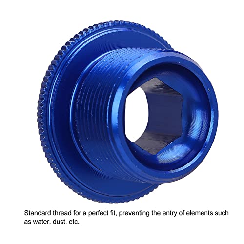 Bike Crank Cover Screws, Aluminum Alloy High Accuracy Rustproof M20 M20 Crank Screw for Road Bikes(Blue)