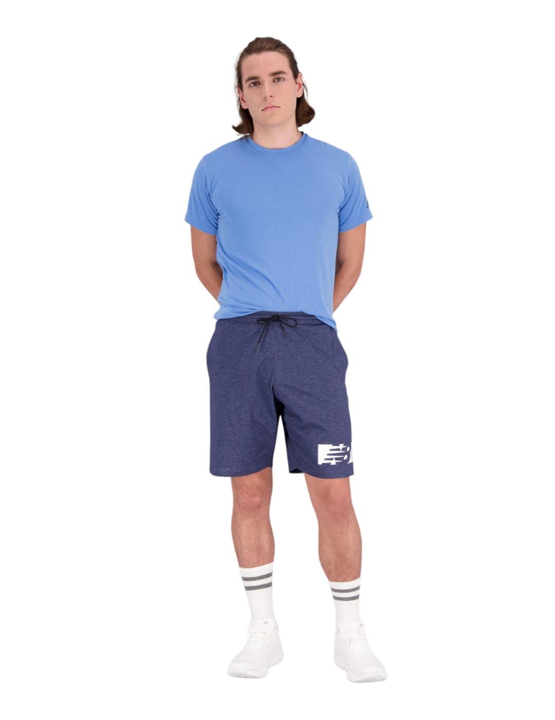 New Balance Men's Heathertech Knit Short, Gunmetal, Medium