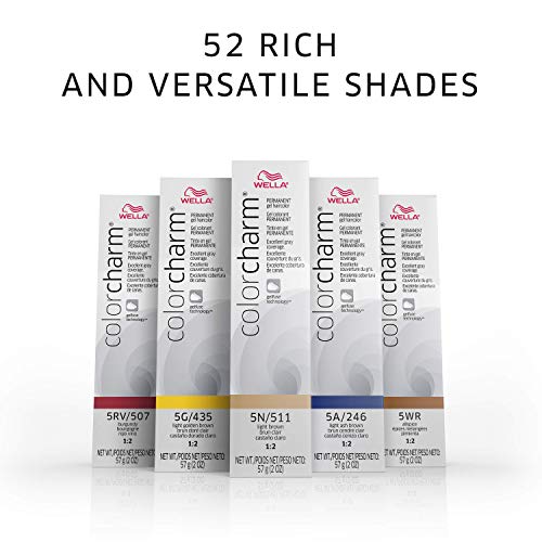 WELLA colorcharm Permanent Gel Haircolor, With Long Lasting Gelfus Technology, For Gray Coverage, 8N Light Blonde, 2 oz