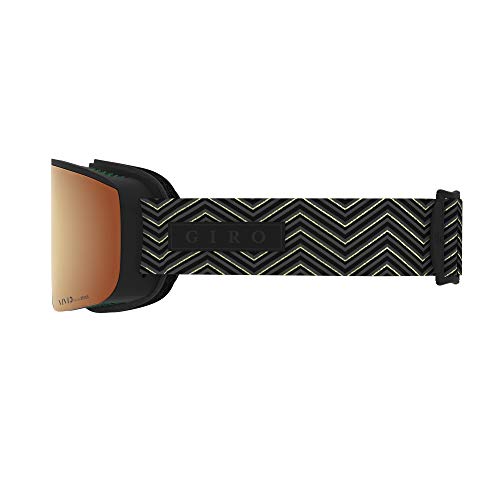 Giro Ella Ski Goggles - Snowboard Goggles for Women- Black Zag Strap with Vivid Copper/Vivid Infrared Lenses