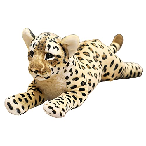 Gisqis Cheetah Stuffed Animal, 19" Leopard Stuffed Animal Cheetah Stuffy Leopard Plush Toys Cute Safari Realistic Stuffed Animals Jaguar Plush Children's Day Birthday Gift for Girls Boys