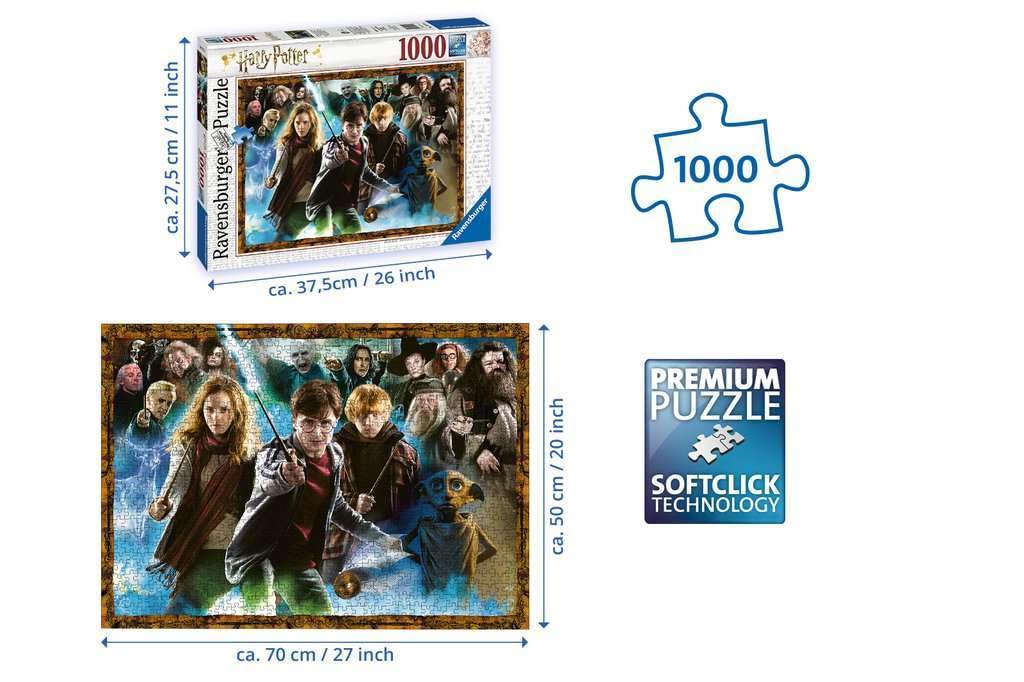 Ravensburger Magical Student Harry Potter 1000 Piece Jigsaw Puzzle for Adults - 15171 - Every Piece is Unique, Softclick Technology Means Pieces Fit Together Perfectly