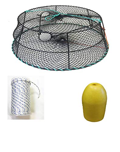 KUFA Sports (CT79+FYM400 Vinyl Coated Crab Ring Trap with Crabbing Accessory Combo (1)