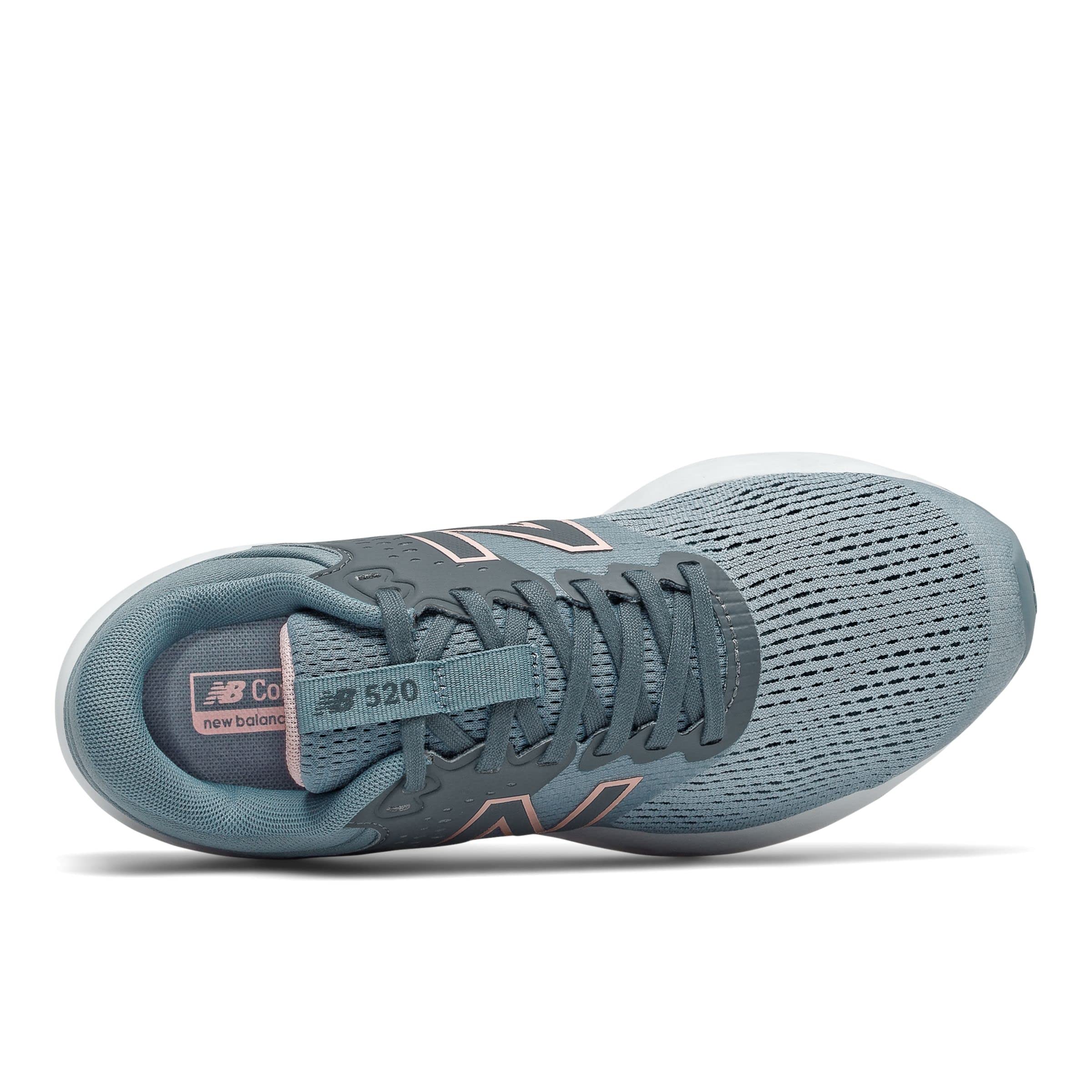 New Balance Women's 520 V7 Running Shoe, Grey/Silver/Teal, 8.5
