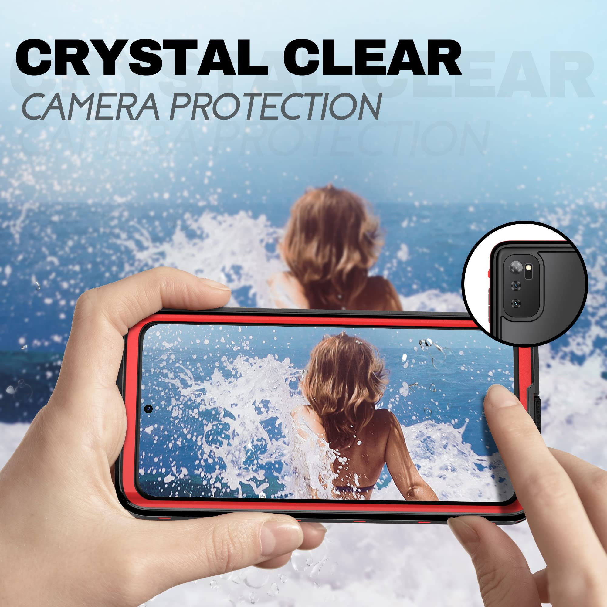 BEASTEK Galaxy S20 Waterproof Case, TRE Series Shockproof Dustproof IP68 Underwater Case with Built-in Screen Protector Anti-scratch Full Body Cover, for Samsung Galaxy S20 (6.3'') (Teal)