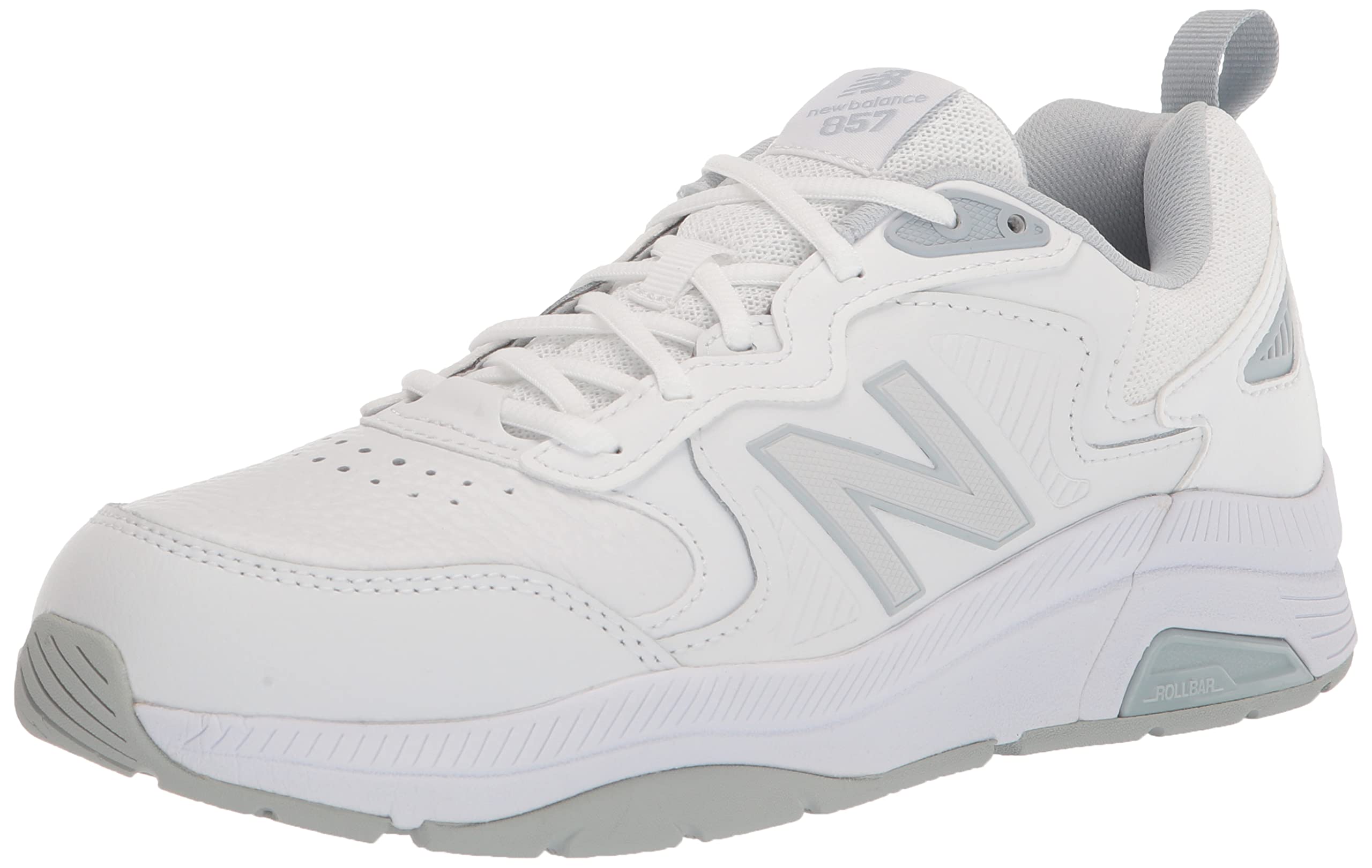 New Balance Women's 857 V3 Casual Comfort Cross Trainer, White/Cyclone, 6