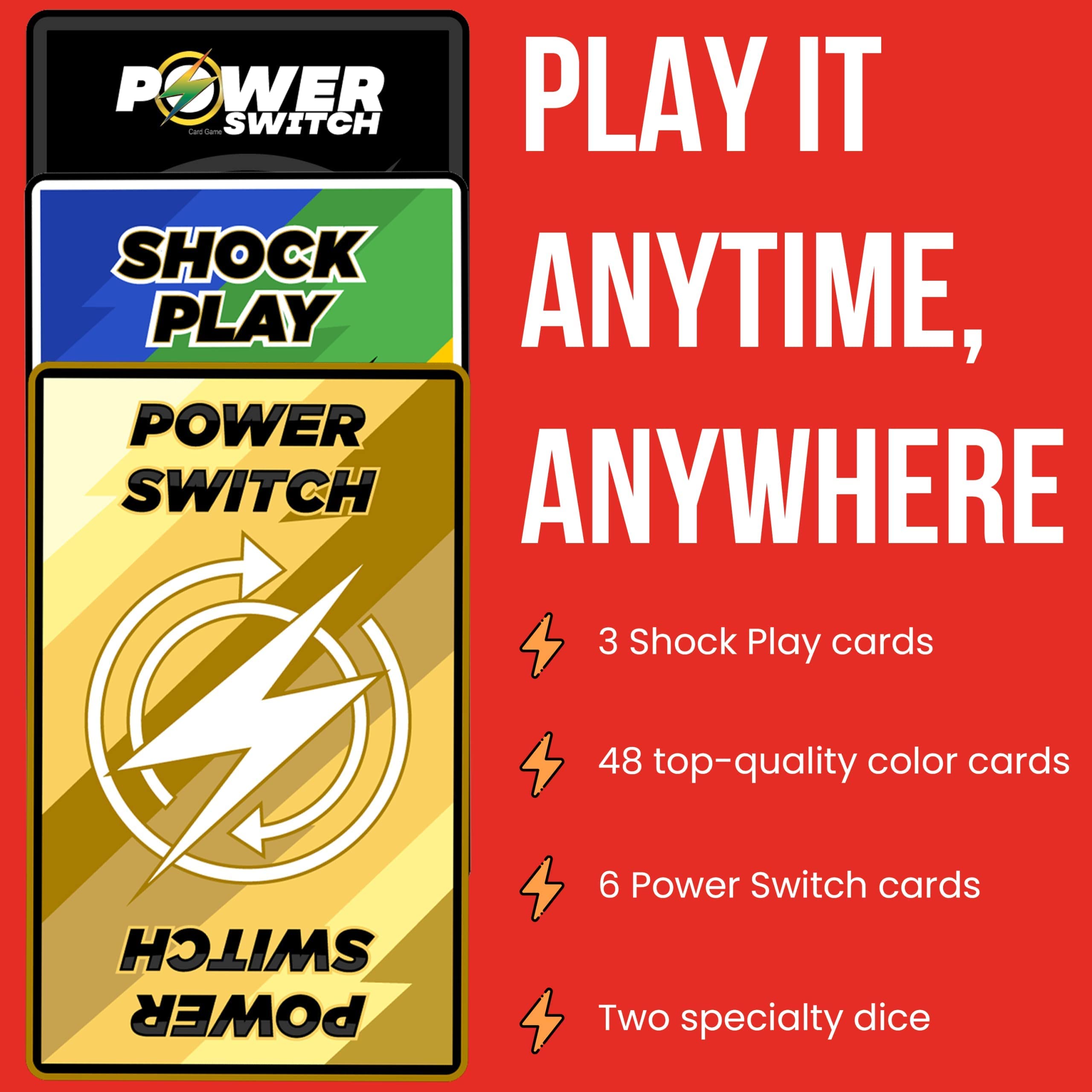Power Switch Card Game - Quick Strategy Fun for Kids and Adults (Ages 8+)