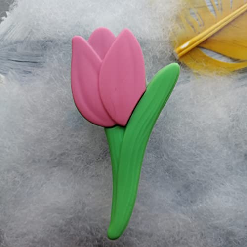 Sexyppl Tulip Charms for Bogg-Bags Cartoon Tulip Decorative Charms for Totes Flower Charm Accessories for Beach Totes-1Pack (Crimson)