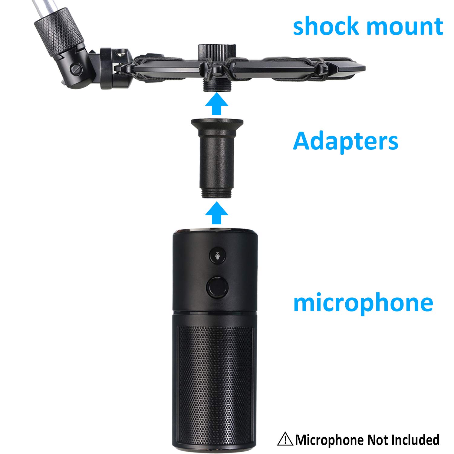 Razer Seiren X Shock Mount Reduces Vibration Noise Matching Mic Boom Arm Stand Compatible for Razer Seiren X Mic by YOUSHARES
