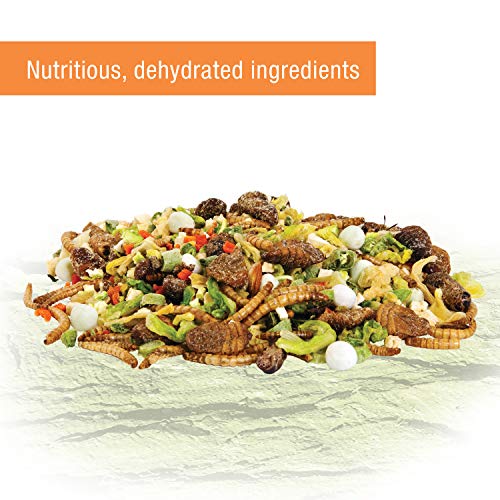 Zilla Reptile Food Munchies Omnivore Mix With Calcium For Bearded Dragons, Water Dragons, Tegus, and Box Turtles, 4-Ounce