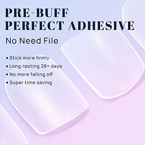 Ejiubas Gel Nail Kit, Nail Tips and Gel Kit with 15ML Solid Gel, 300PCS Extra Short Square Fake Nails with Portable Nail Lamp, DIY Nail Art Tools Gel Nail Extension Kit Acrylic Nail Kit