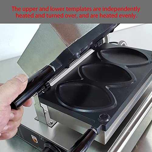 Mvckyi Commercial 3 PCS Abalone Shape Electric Waffle Maker with removable plates, Non Stick Vagina Waffle Machine Hot Dog Baker, Strange Shape Sausage Female Pussy Grill Waffle Baker for Party Snack Food