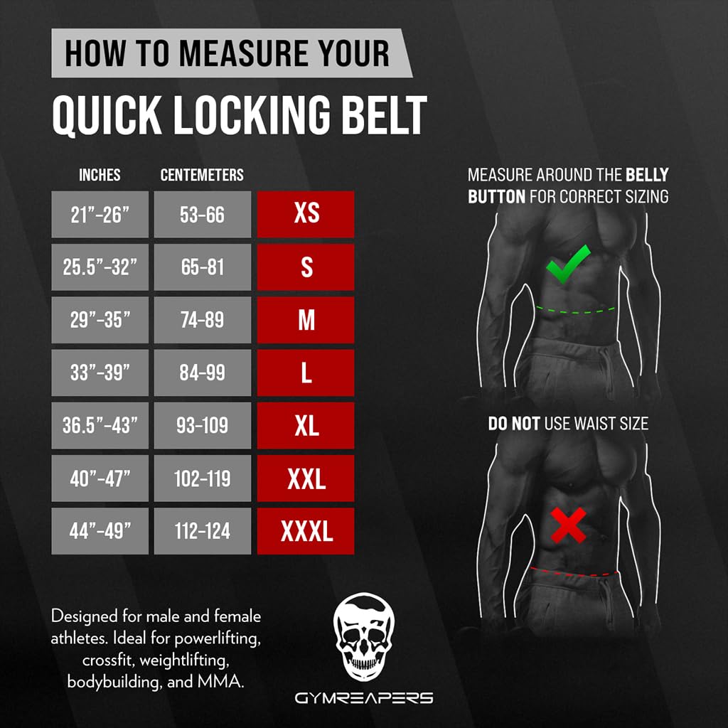 Gymreapers Quick Locking Weightlifting Belt for Bodybuilding, Powerlifting, Cross Training - 4 Inch Neoprene with Metal Buckle - Adjustable Olympic Lifting Back Support (Ranger Green, X-Large)