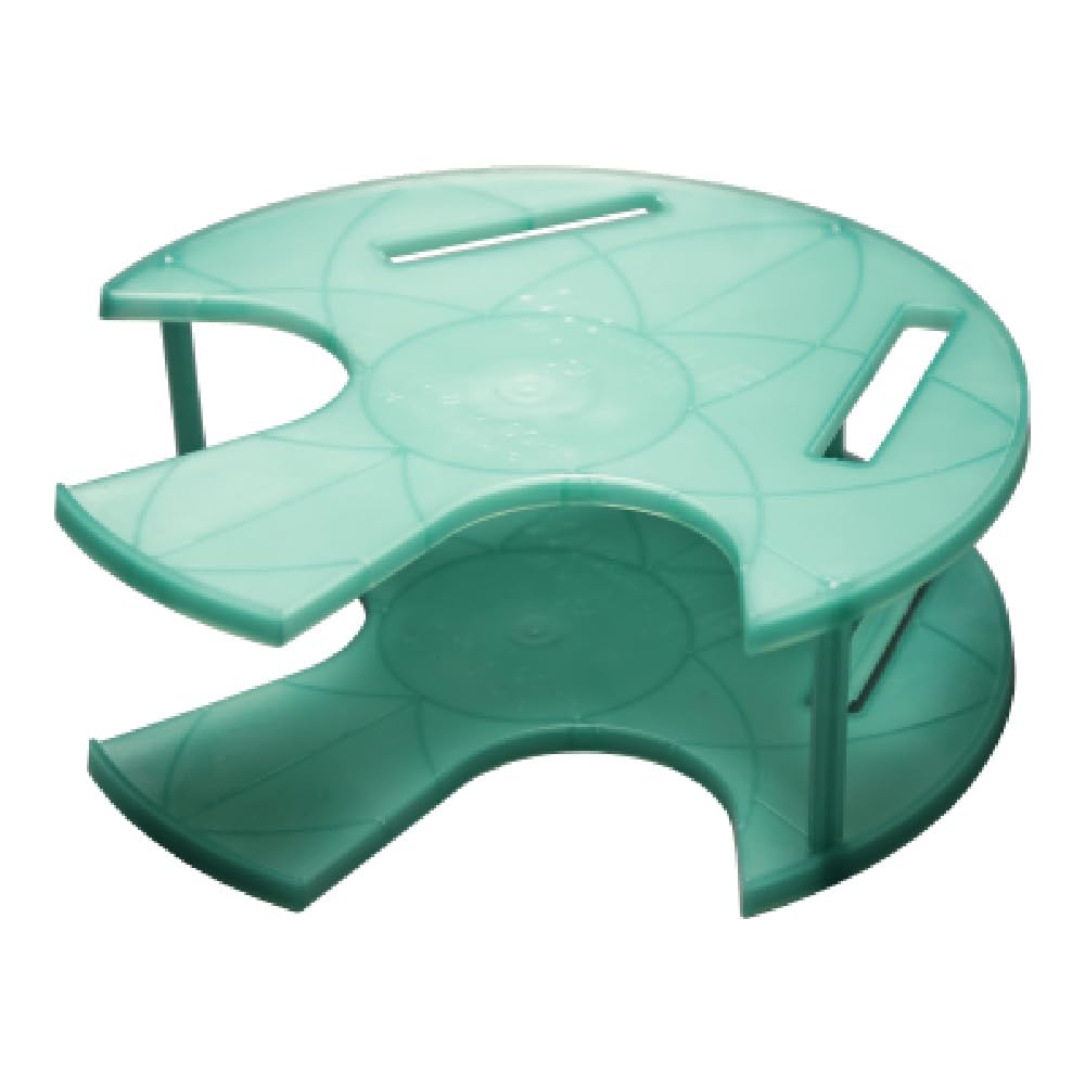 Doublewave 2-Tiered Microwave Plate Stacker Evenly Heats Two Dinner Plates at Once with No Wilting, BPA and Melamine Free is Like Adding an Extra Shelf in Your Microwave (Teal)